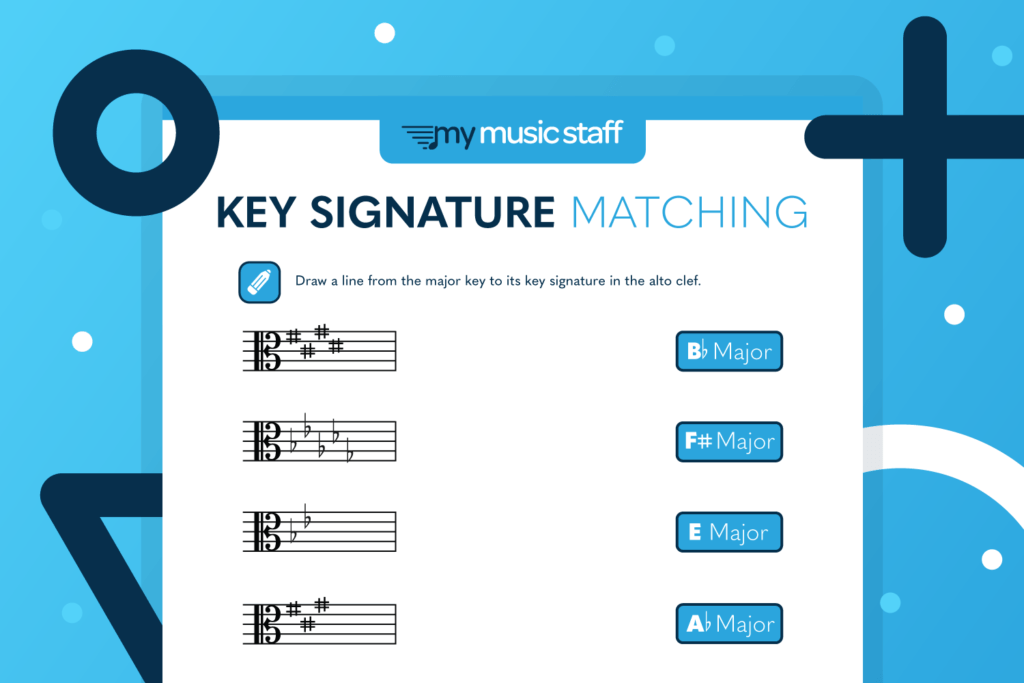 Alto Clef Major Key Signatures – My Music Staff Resources