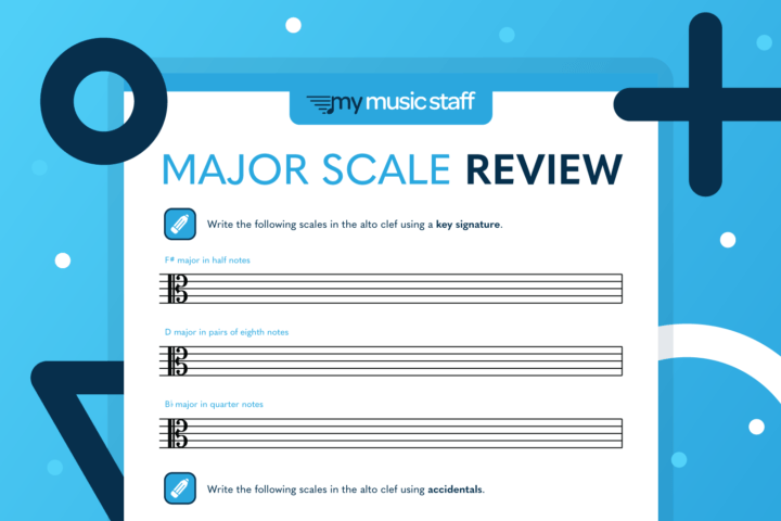 Alto Clef Major Scale Review – My Music Staff Resources