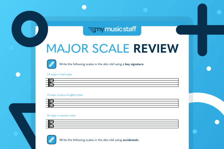 Alto Clef Major Scale Review – My Music Staff Resources