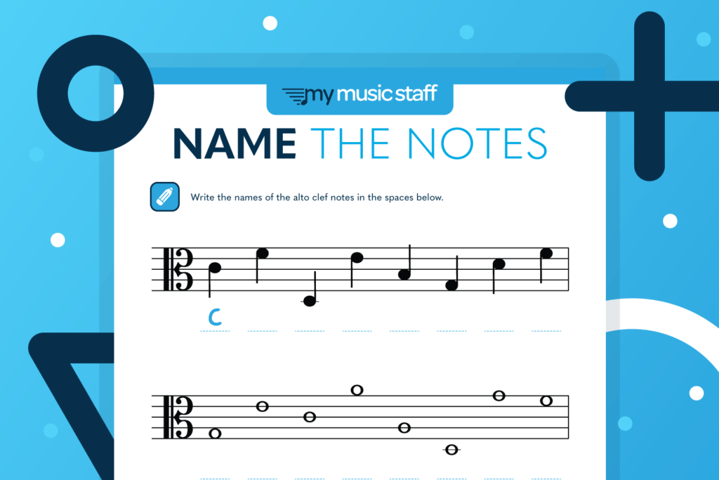 Alto Clef Name the Notes – My Music Staff Resources