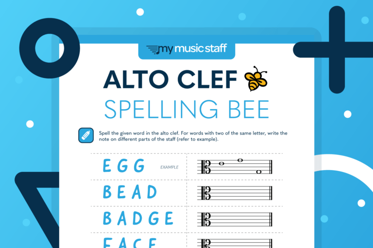 Alto Clef Spelling Bee – My Music Staff Resources