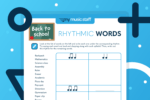 Back to School Rhythmic Words – My Music Staff Resources