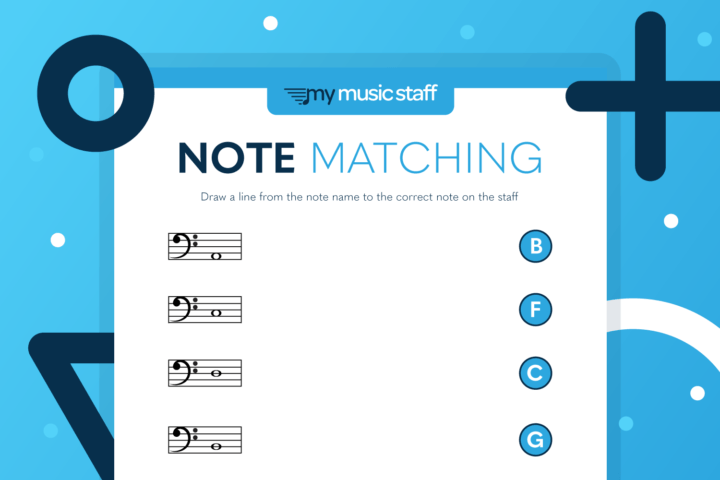 Bass Clef Note Matching – My Music Staff Resources