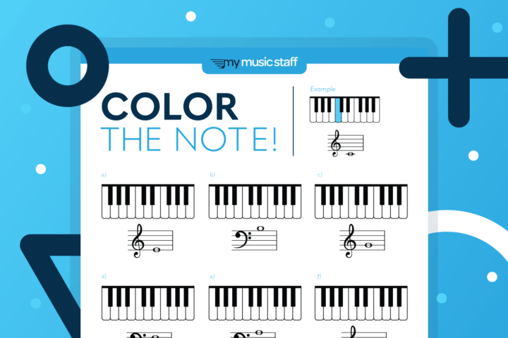 Color the Note Keyboard Activity – My Music Staff Resources