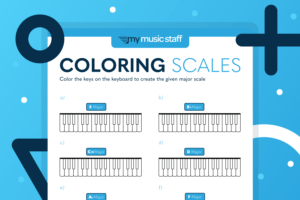 Coloring Major Scales – My Music Staff Resources