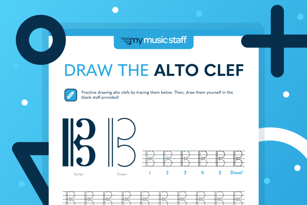 Draw the Alto Clef – My Music Staff Resources