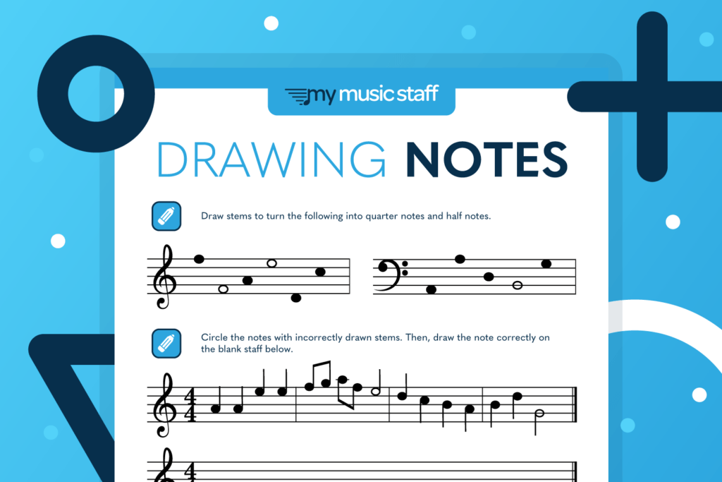 Drawing Notes – My Music Staff Resources