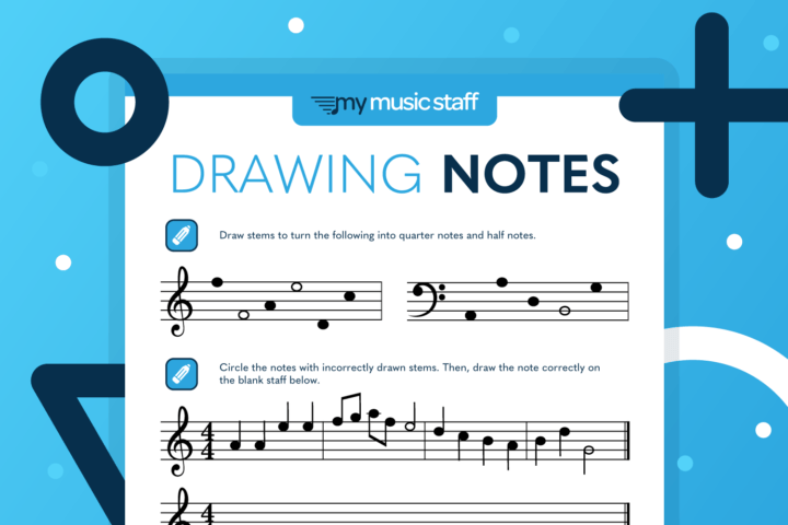 Drawing Notes – My Music Staff Resources