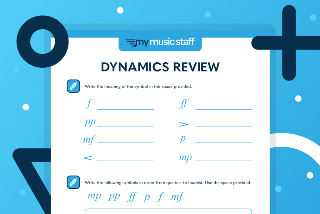 Dynamics Review – My Music Staff Resources