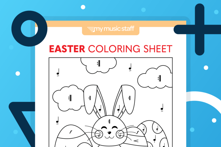 Easter Coloring Sheet – My Music Staff Resources