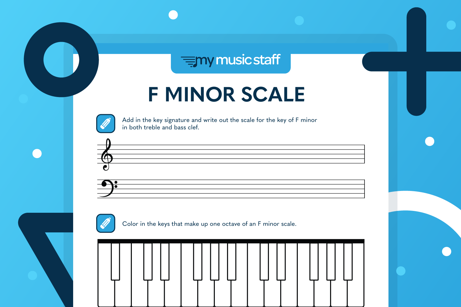 F Minor Scale My Music Staff Resources F Minor Scale My Music Staff Resources
