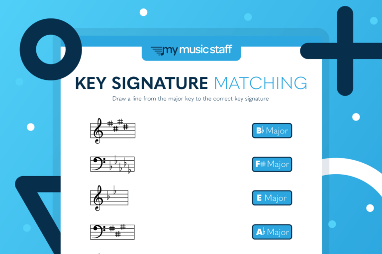Key Signature Matching – My Music Staff Resources