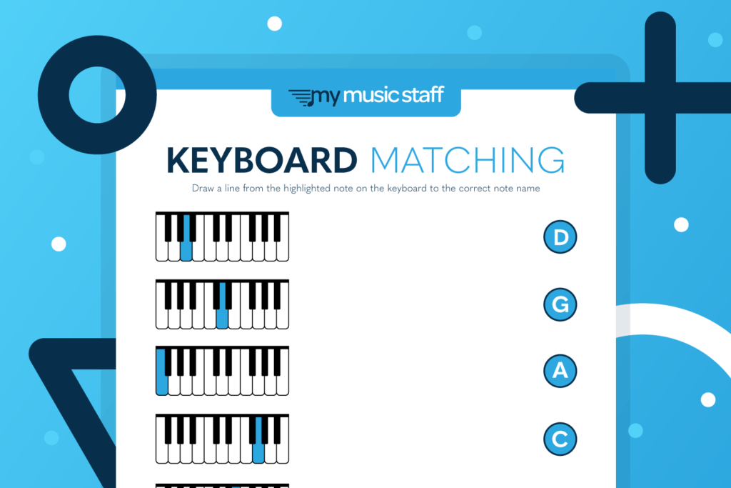 Keyboard Note Name Matching – My Music Staff Resources