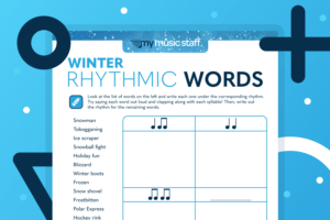 Winter Rhythmic Words – My Music Staff Resources